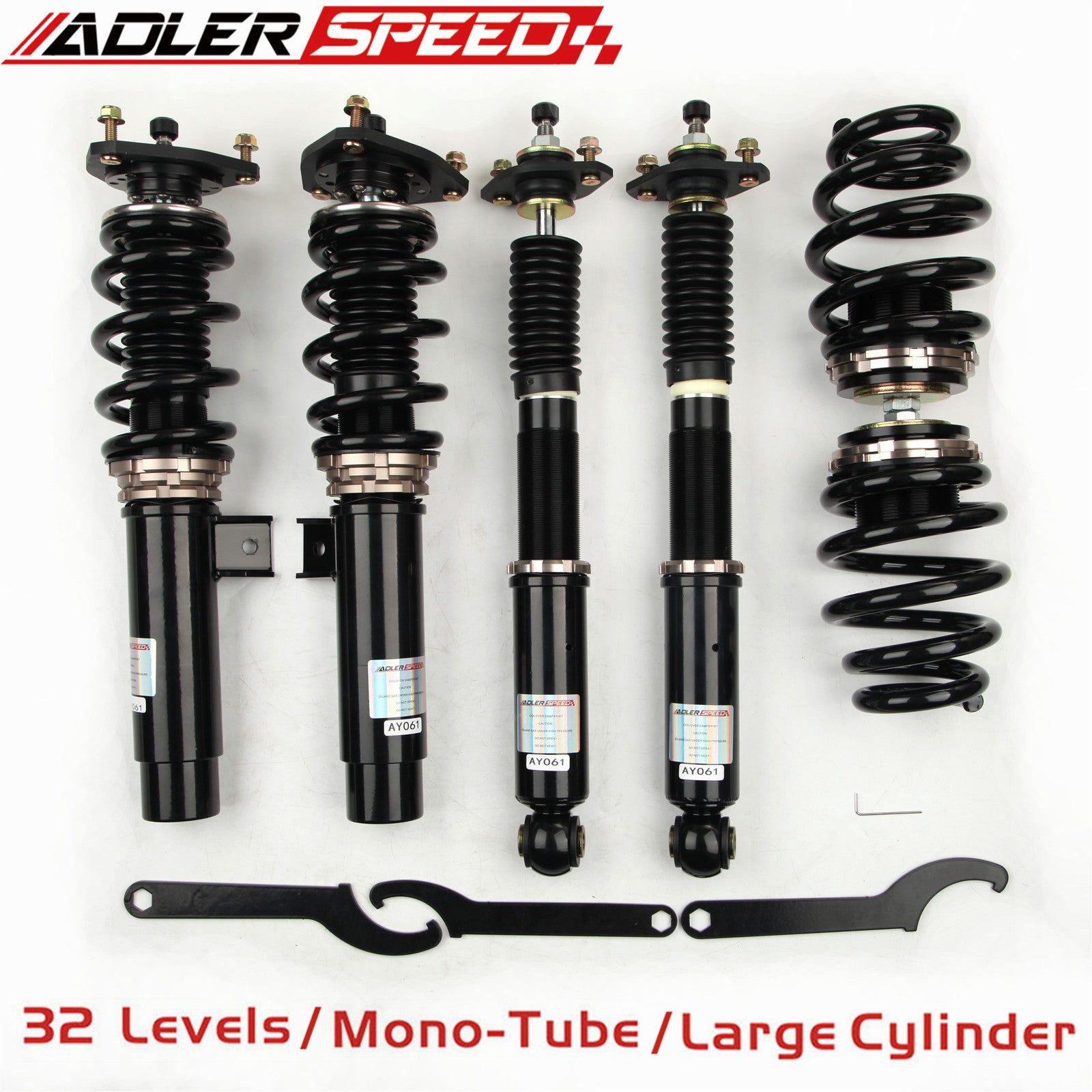 US SHIP ADLERSPEED 32 LEVEL DAMPING MONO TUBE COILOVER SUSPENSION FIT