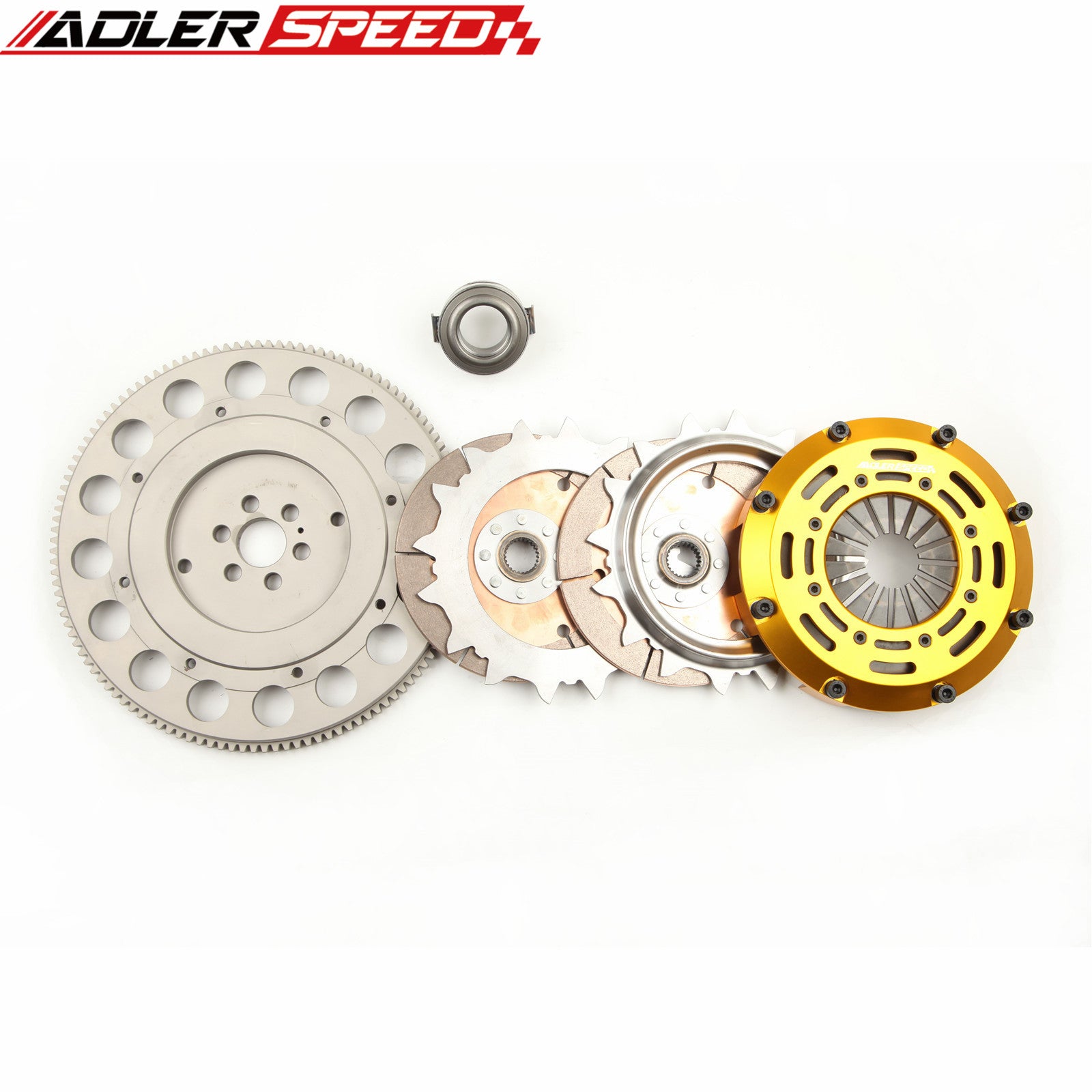 ADLERSPEED RACE TWIN DISC CLUTCH & MEDIUM FLYWHEEL FOR 240SX 2.4L BASE