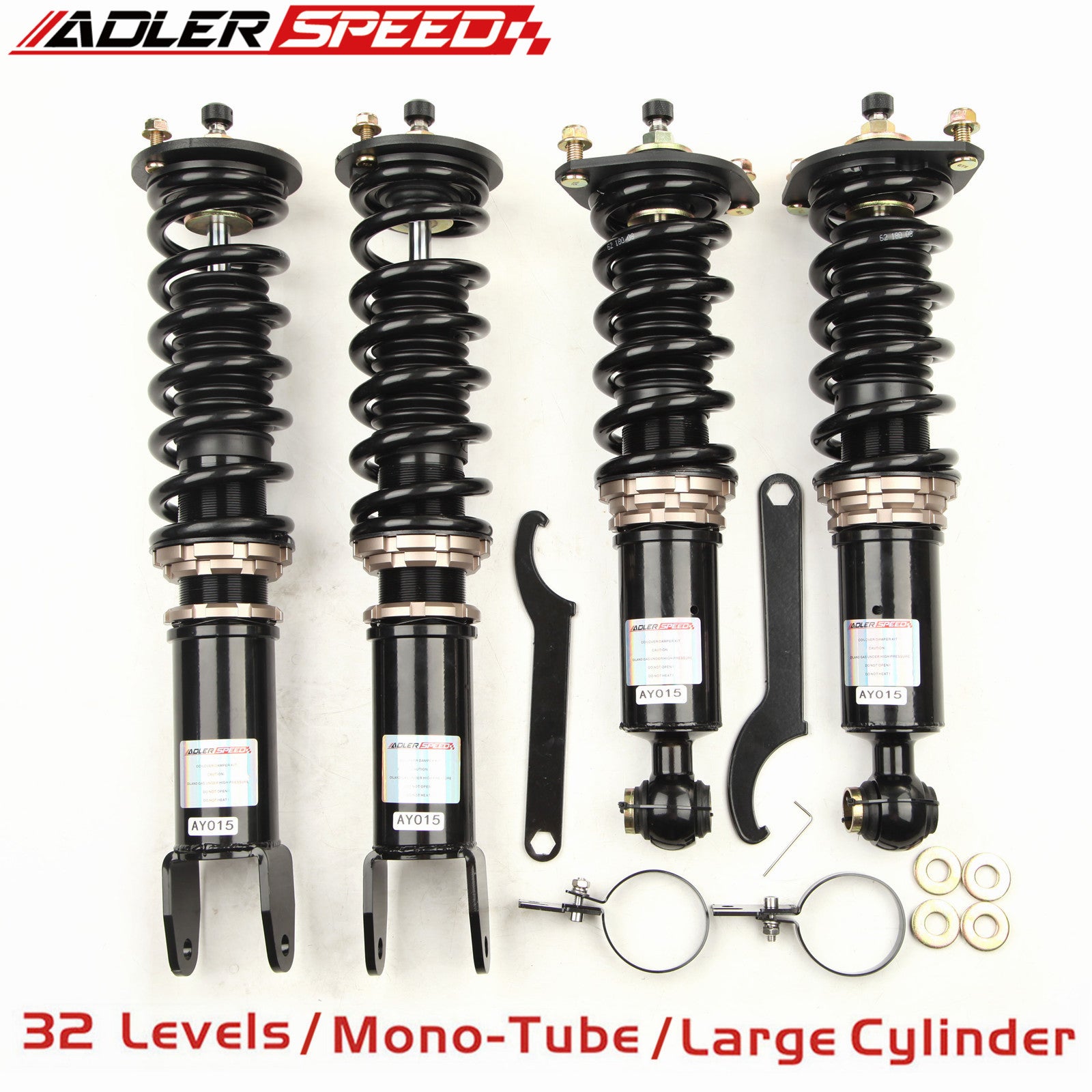 US SHIP 32 Level Mono Tube Coilover Suspension Kit for Nissan Z32 300z