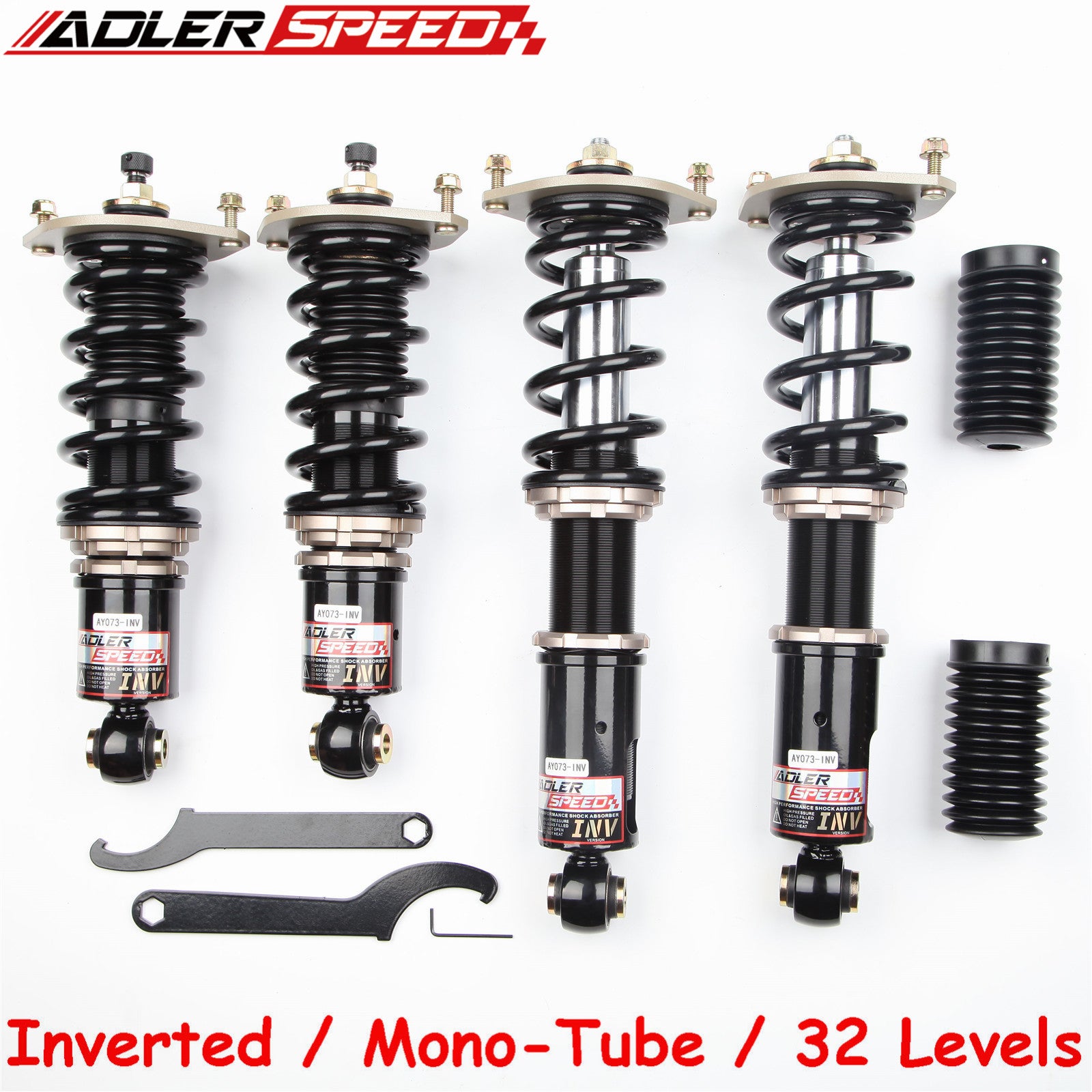 US SHIP ! ADLERSPEED 32 Way Damper Inverted Coilovers Suspension Kit F