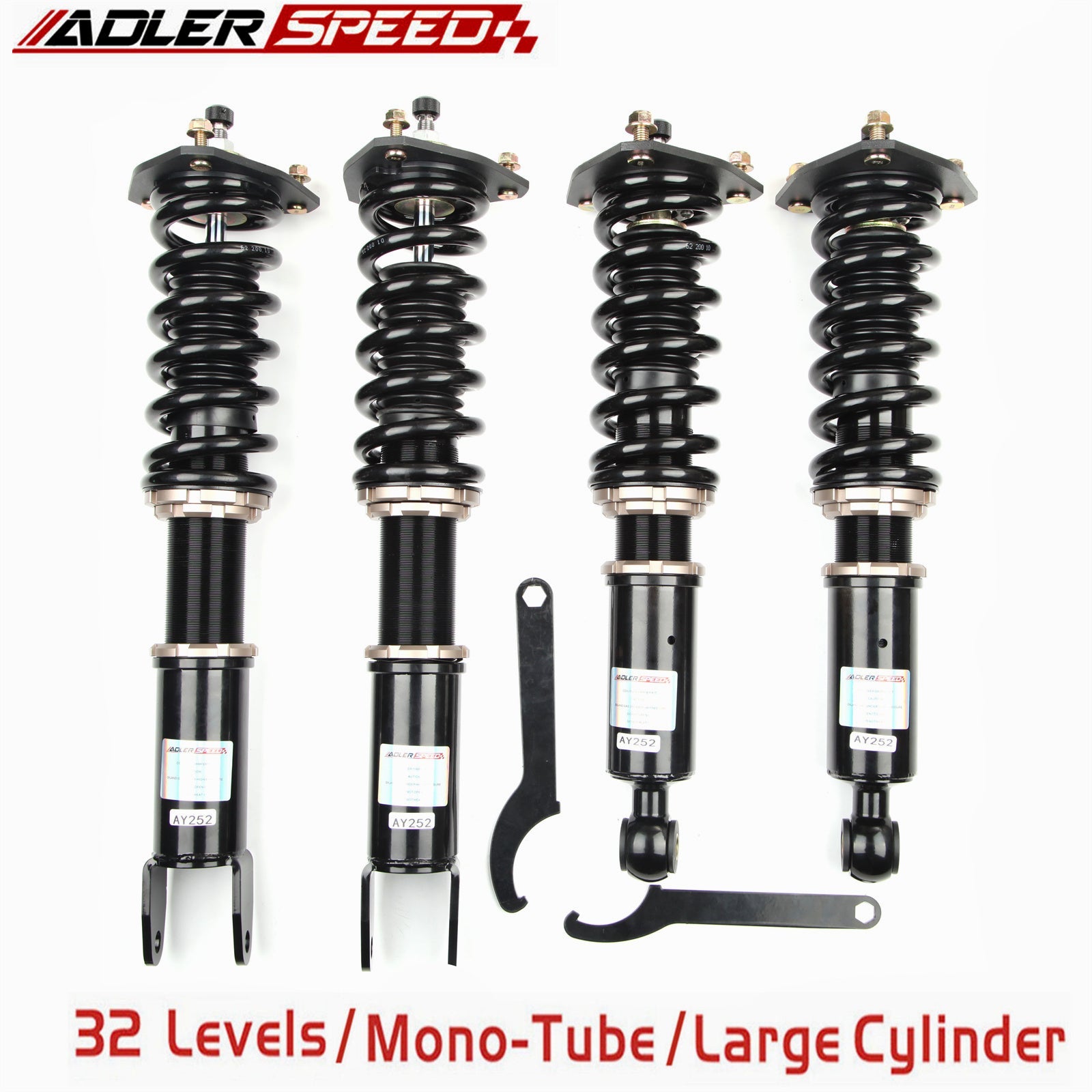 ADLERSPEED 32 Levels Damping Coilovers Suspension Kit Fit Lexus GS300