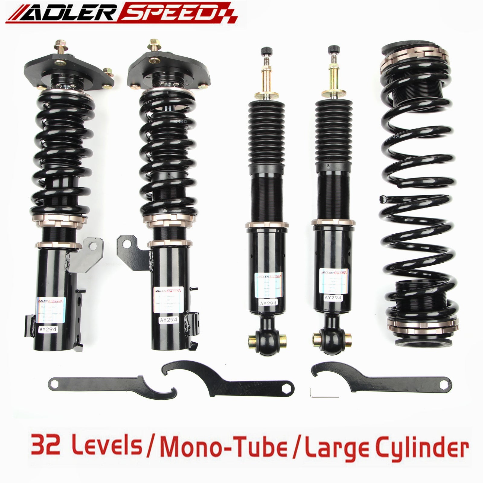 ADLERSPEED 32 Level Mono Tube Adjustable Coilovers Kit For 08-10 Hyund
