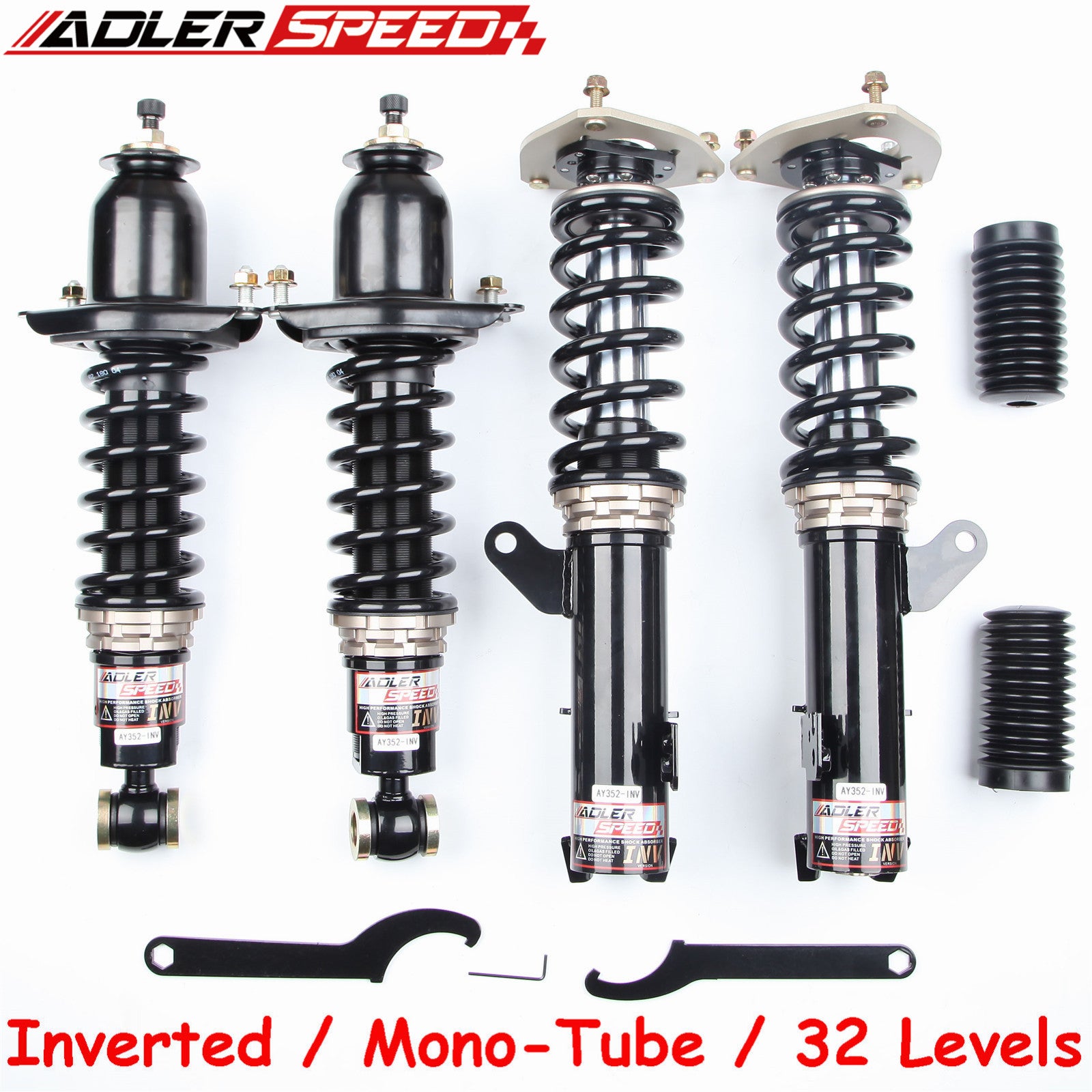 US SHIP ! ADLERSPEED 32 Ways Coilovers Inverted Suspension For 03-08 T