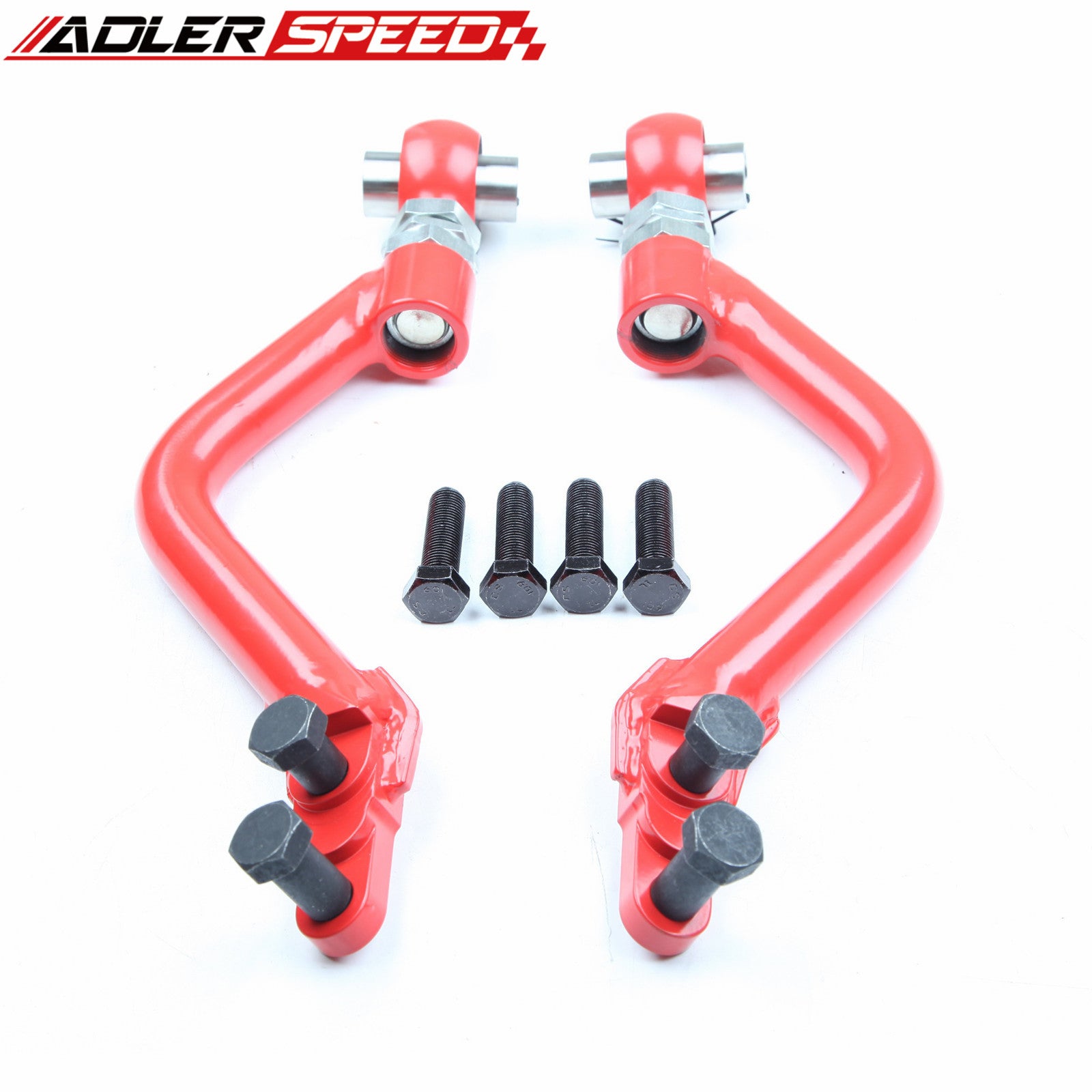 Red Adjustable Front Tension Rod Arms Set for Lexus IS300 Toyota Chase
