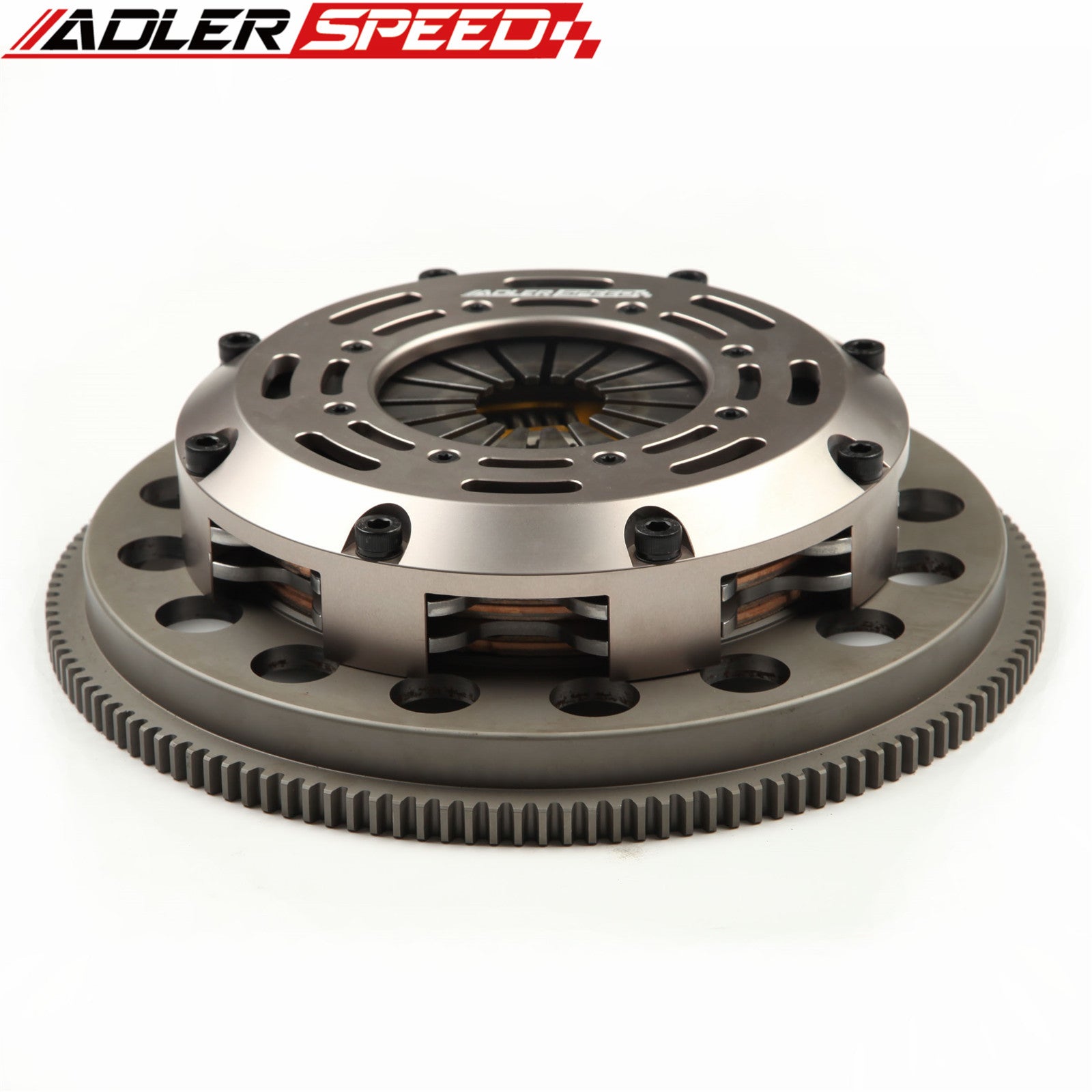 US SHIP ! ADLERSPEED Sprung Clutch Twin Disc & Flywheel Medium For 02-