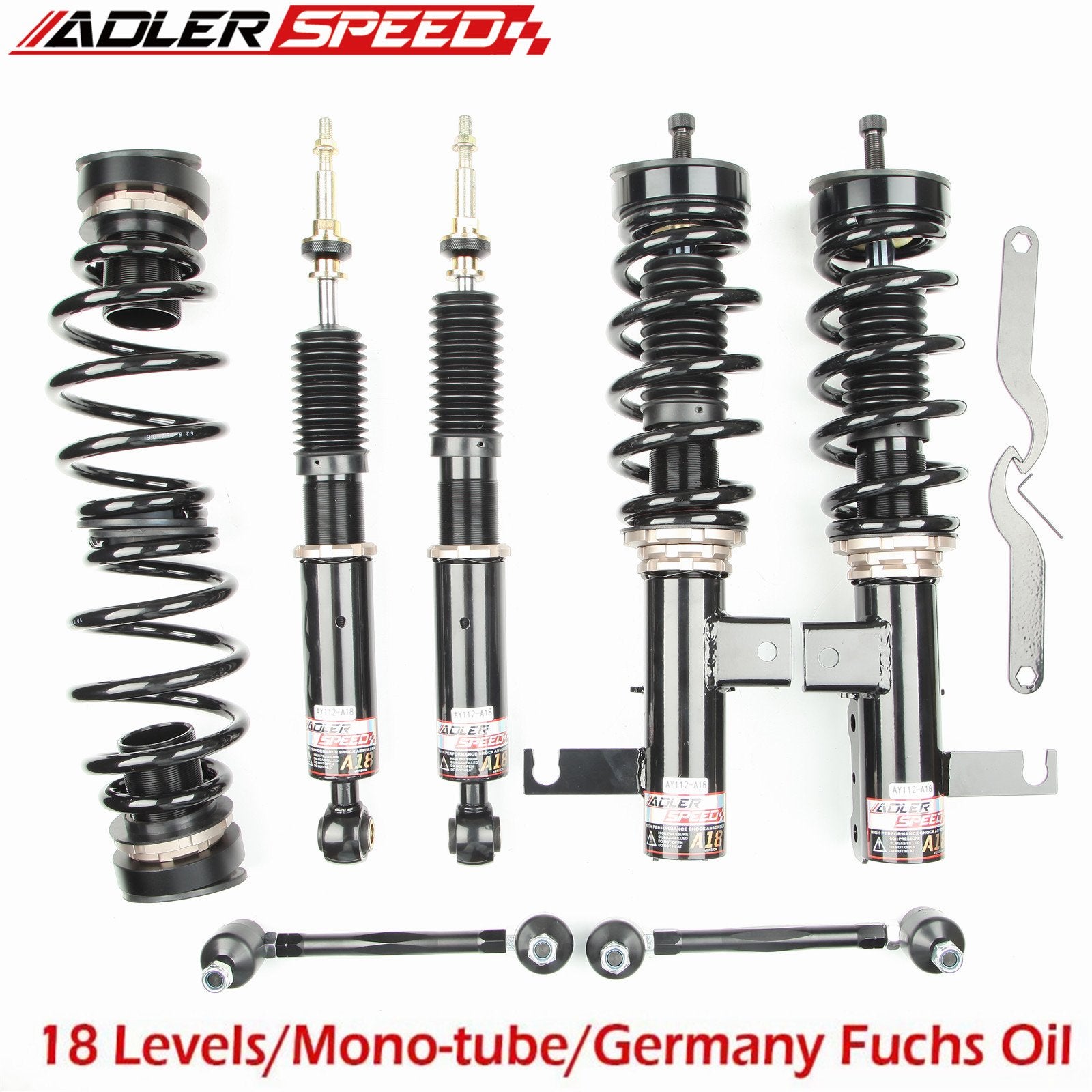 ADLERSPEED Adjustable Coilovers Lowering Suspension Kit for Chevy Impa
