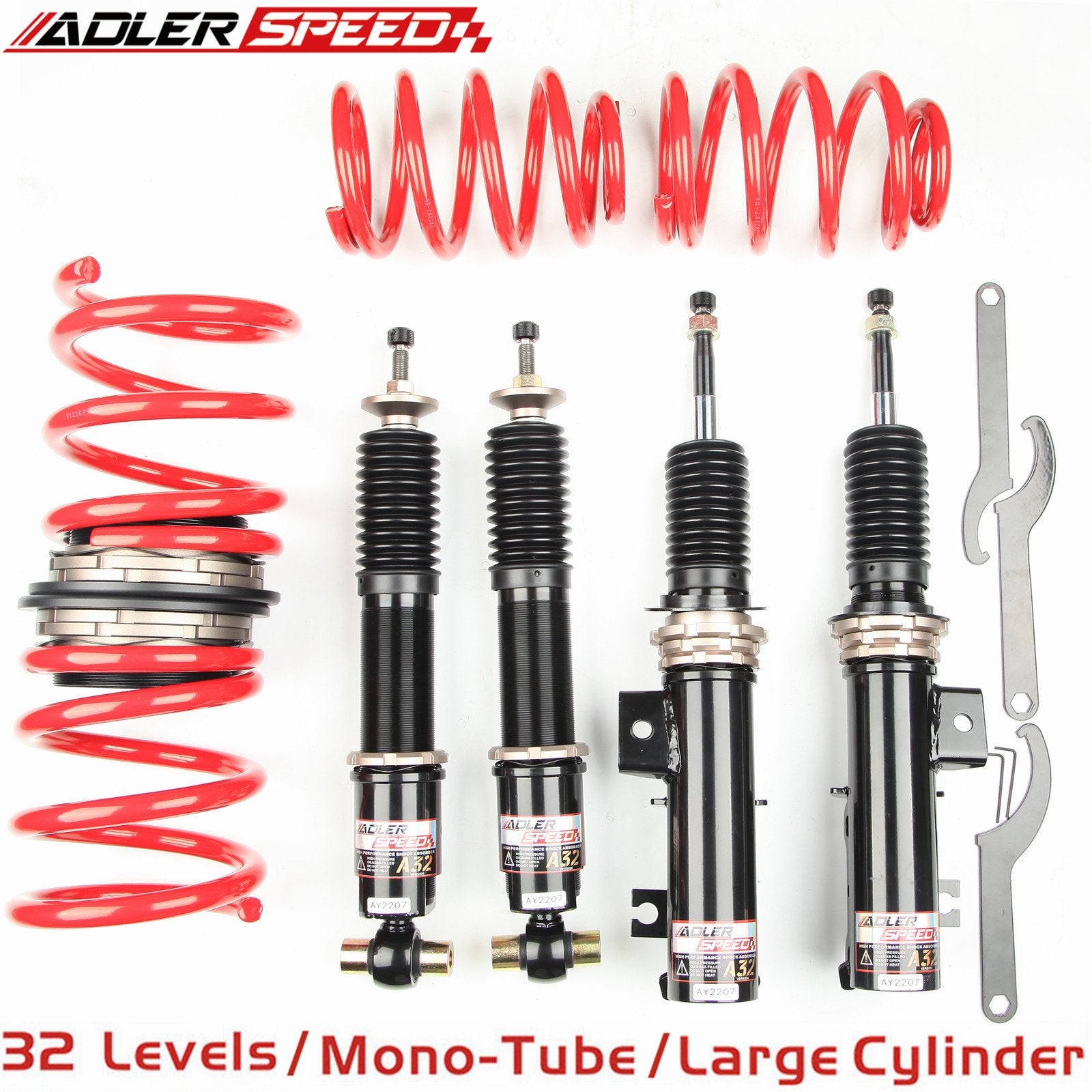 32 Way Adjustable Damper Coilovers Lowering Suspension Kit for Volvo V