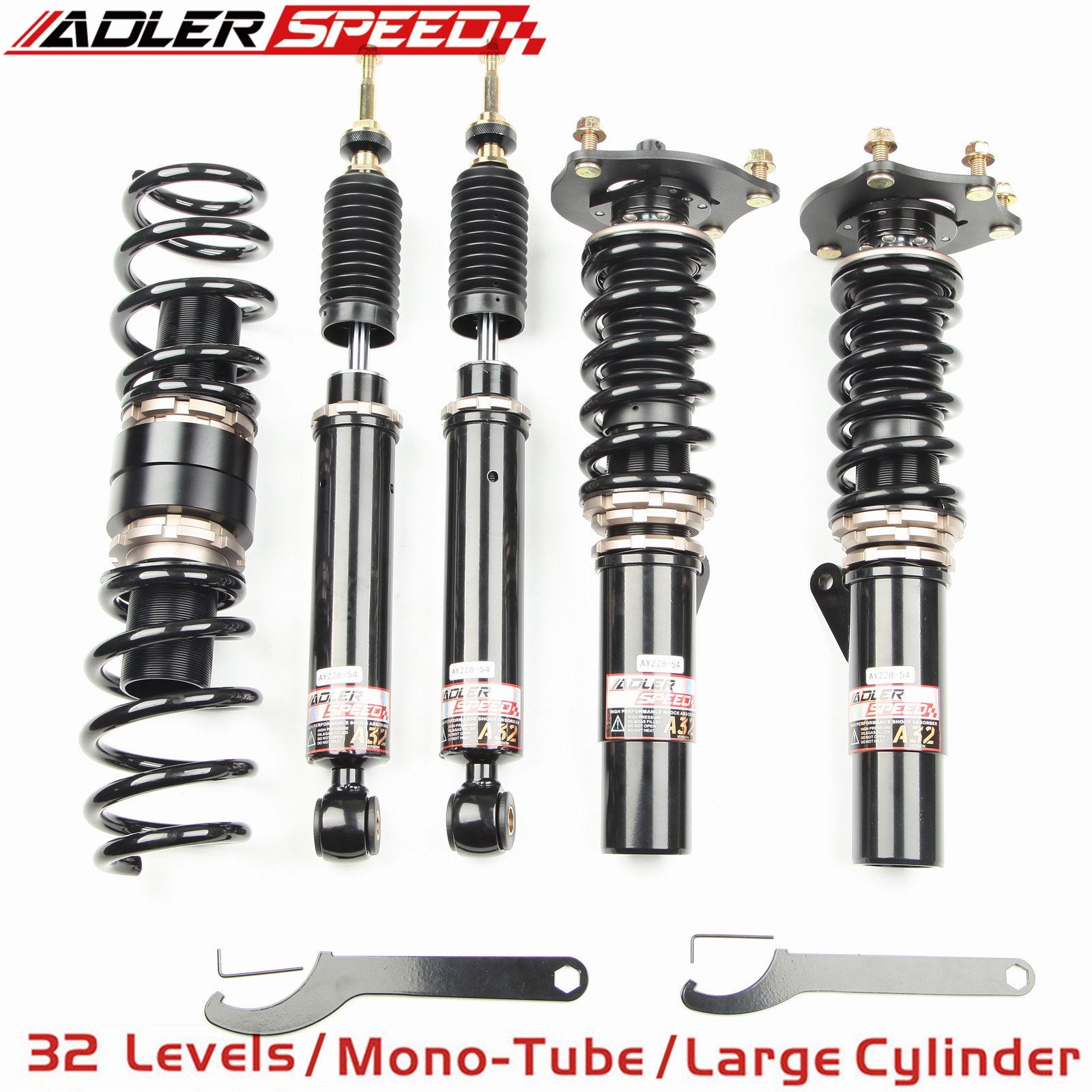 ADLERSPEED Coilovers 32 Way Adj.Height Shocks for 17-21 Honda Civic Si