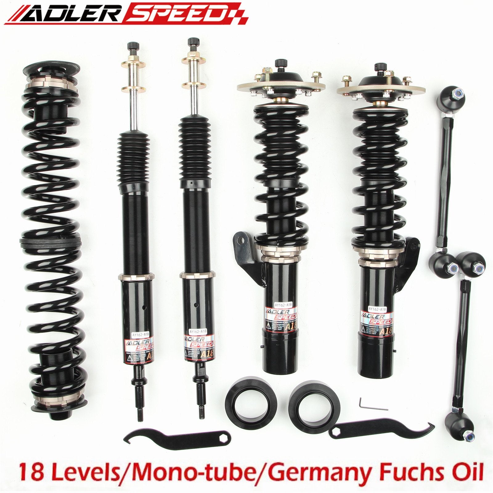 ADLERSPEED Adjustable Coilovers Lowering Suspension Kit 18 Way For 10-