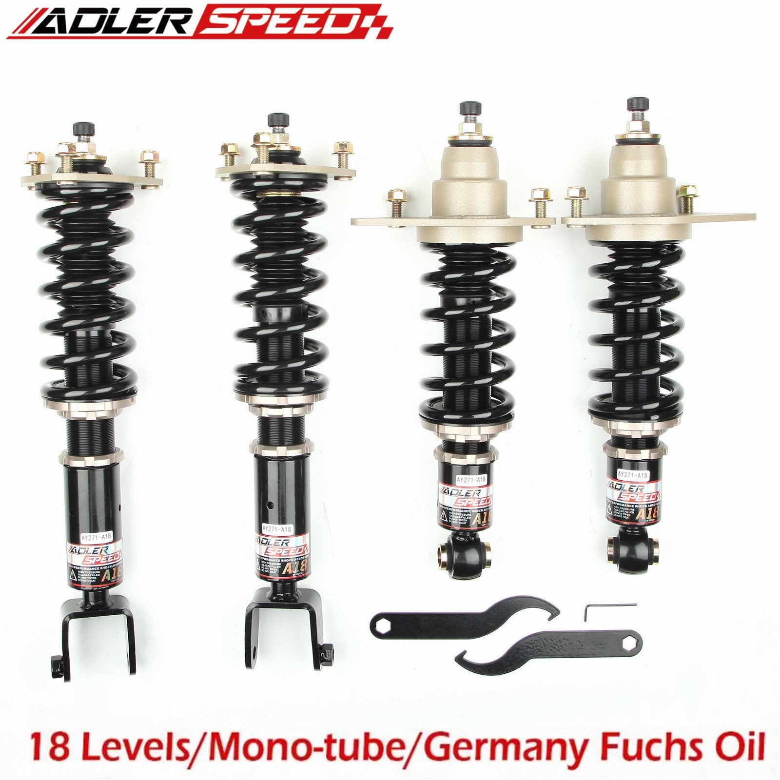 ADLERSPEED 18 Level Coilovers Lowering Suspension Kit For Mazda RX8 RX