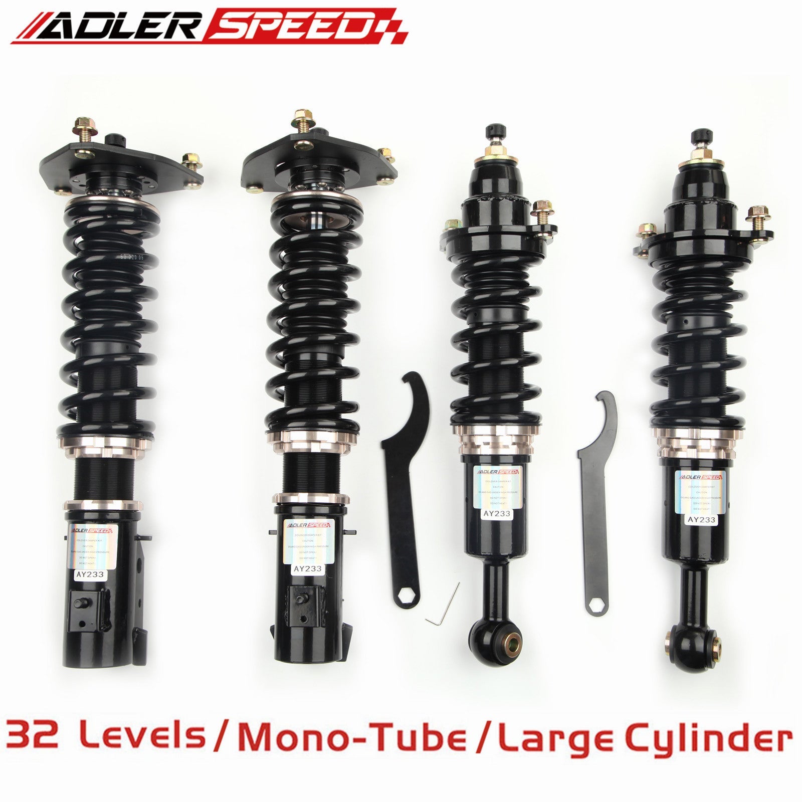 US SHIP ADLERSPEED 32 Way Mono Tube Coilovers Lowering Kit For Lancer(