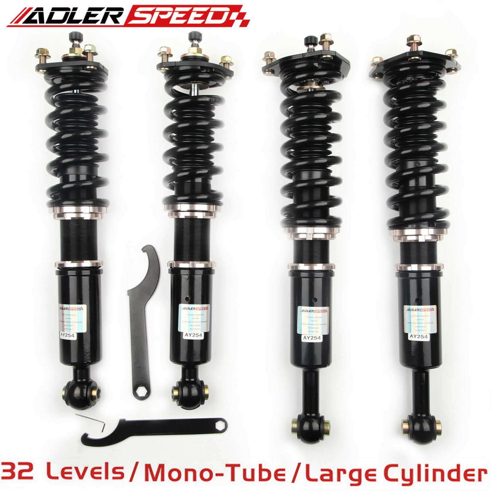ADLERSPEED 32 Level Mono Tube Coilovers Lowering Kit For GS300 GS400 G