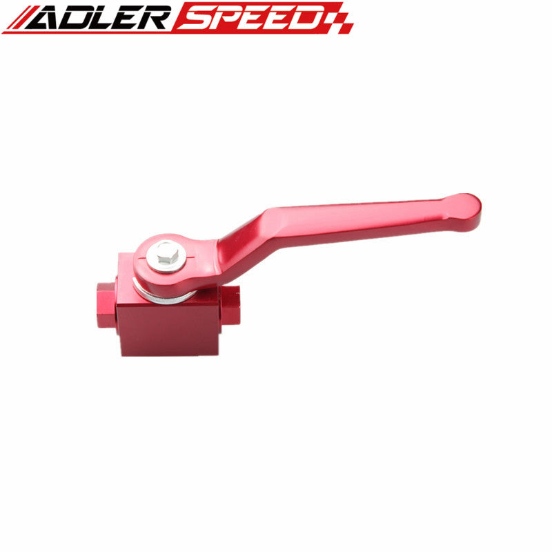 Aluminum Brake Line Lock Shut Off Valve 1/8" NPT Billet Valve Red/ Blu