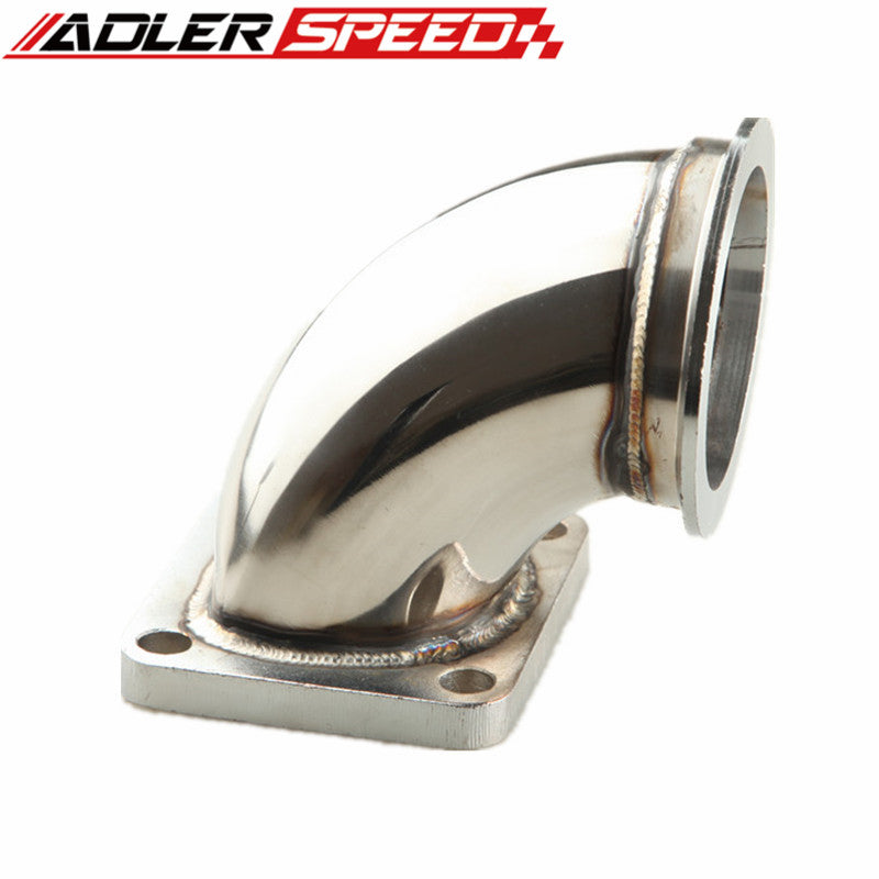 US SHIP Stainless Steel 3" V-Band To T4 Turbo Exhaust 90 Degree Elbow