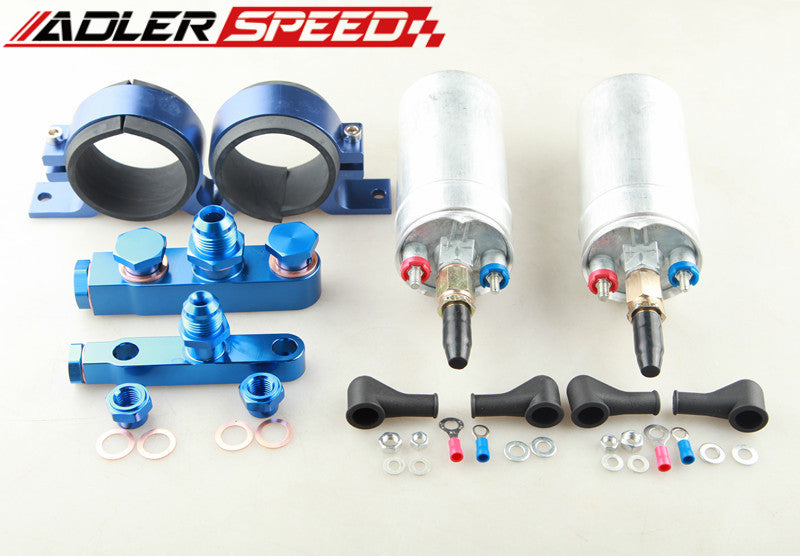 Twin Bosch 044 Fuel Pump Billet Bracket Clamp Assembly Kit Aluminum Bl