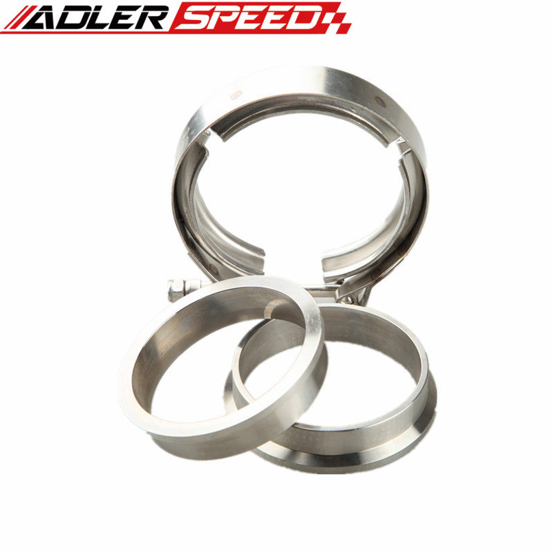 US STOCK 3.5'' Turbo Exhaust Downpipe V-Band Vband Clamp + Stainless S